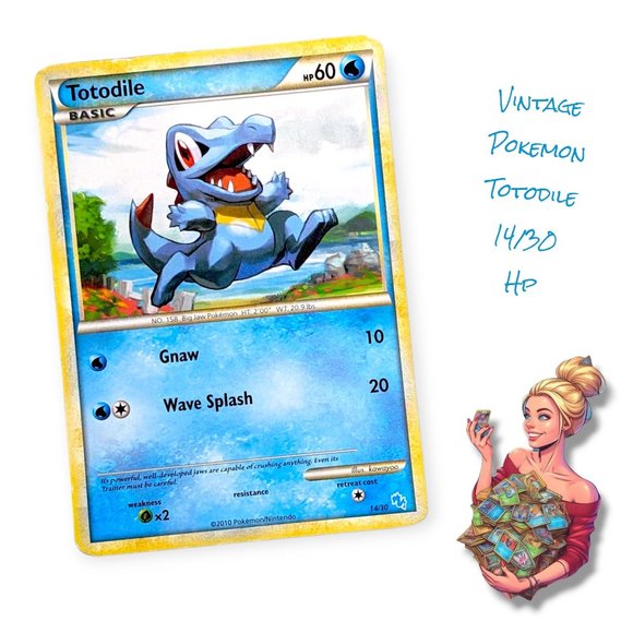 Pokemon | Toys | Heartgold Soulsilver Pokemon Card Cc4 Totodile 143 ...